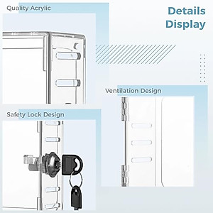 2 Pcs Universal Thermostat Lock Boxes, Small Thermostat Guards with Keys for Wall, Large Thermostat Covers with Locks, Fit All Standard Type Nest Thermostats, 7.2 x 4.7 x 2.2 Inch