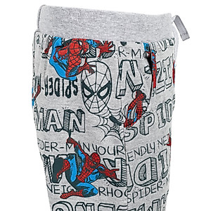 Marvel Spider-Man Little Boys French Terry Sweatshirt and Jogger Pants Set Grey Heather - Spider-Man 7-8