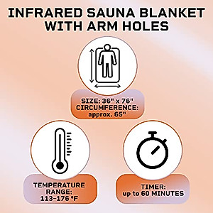 LifePro Sauna Blanket for Detoxification - Portable Far Infrared Sauna for Home Detox Calm Your Body and Mind Large Black