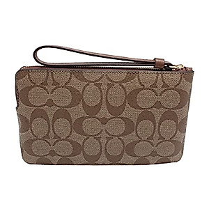 Large Corner Zip Wristlet In Signature Canvas