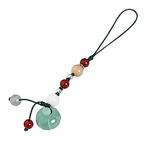 Hemobllo Cell Phone Strap Jade Phone Charm Key Agate Chain Car Key Hanging Pendants Decor for Car Phone Fan Clothing Decor Green