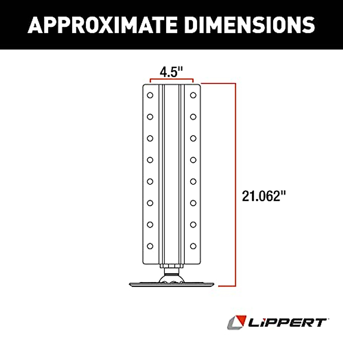 Lippert-2365601 Hydraulic Leveling Jack Assembly - Aluminum - 14,000 lbs. (Clear), Silver