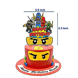 Heidaman Ninja Birthday Party Supplies Ninja Party Supplies Ninja Birthday Decorations Set Include Ninja Banners Balloons Cake Plates Ninja Tablecloth Cake Toppers(115pce)