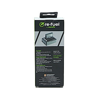 Re-Fuel Dual Port Battery & Charger kit for GoPro Hero4 - GoPro Hero 4 Black/Silver Battery Charger