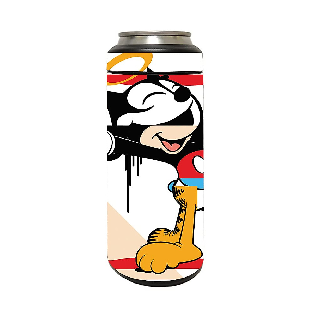 MightySkins Skin Compatible with YETI Rambler 12 OZ Colster Slim Can - Character Swap | Protective, Durable, and Unique Vinyl Decal wrap Cover | Easy to Apply and Change Styles | Made in The USA