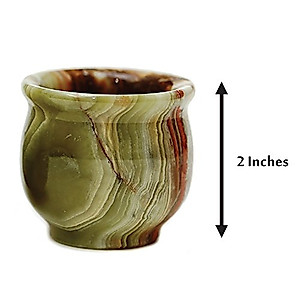 Shot Glasses Sake Cups Green Onyx Handmade Marble Tequila Shots Glass - Double Shot Glasses - Wine champagne Glass For Home Bar Small Shot