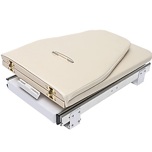 Closet Pull-Out Ironing Board 31.9" X 12.2" Buit-in Iron Board Mini Ironing Board Stow Away in The Cabinet 180° Rotation for Small Spaces | with Cotton Ironing Board Cover | Beige (US Stock)