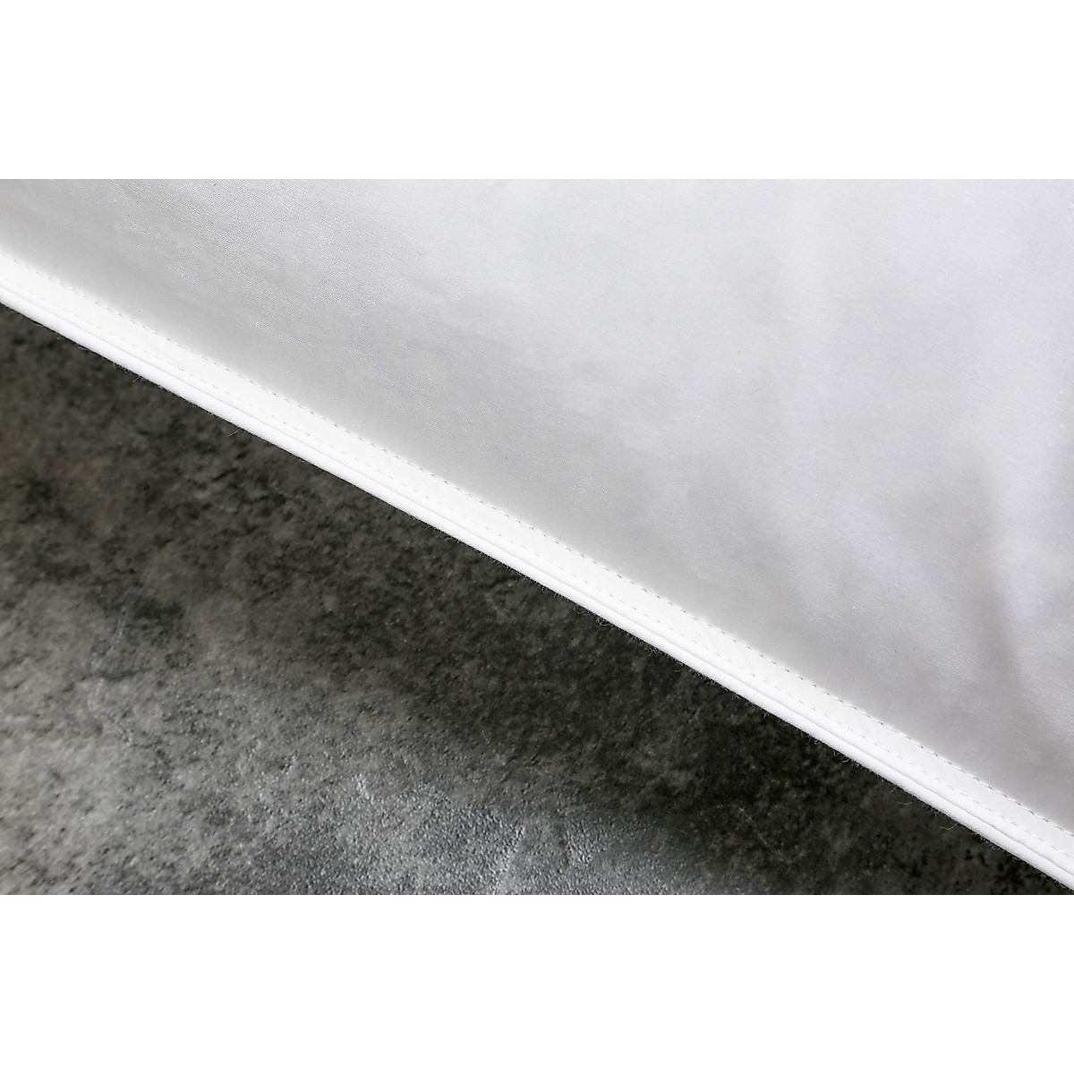 SNUG&COZY Grey Goose Feather Down Pillows for Sleeping(2 Pack)- Standard Size(20IN×26IN), Goose Feather&Down Filling, 100% Cotton Cover, 100% Down Proof, Machine Wash, White