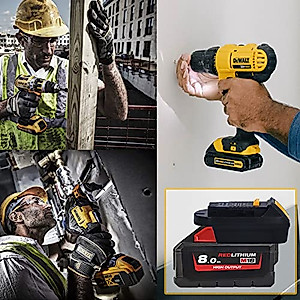 Echoyee for Milwaukee to Dewalt Battery Adapter, for Milwaukee M18 18v Lithium Battery Convert to Dewalt 18v-20v Lithium Batteries, Converter MIL18DL Use with Dewalt 18v-20v Cordless Power Tools