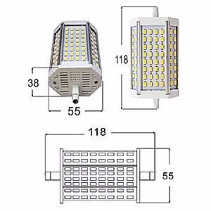 Lighting 30W Led R7S Light 118Mm Dimmable J118 Rx7S Light 3000Lm Replace 300W Halogen Floodlight Ac85-265V-Warm White_30W