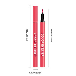 KYDA 8 Colors Neon Glow Liquid Eyeliner, Lasting Neon Matte Tint, Glow in the Dark Liner Pen, Quick Dry Fluorescent Rainbow Eyes Makeup, Under the Blacklight Colorful Eyeliner, by Ownest Beauty