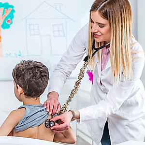 4 Pieces Stethoscope Covers with Removable Tube Handmade Stethoscope Accessories for Nurses Doctors (Bright Style)