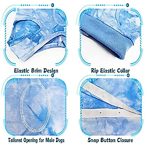 Dog Surgery Recovery Suit, Tie Dye Pet Surgical Suit for Female, Cone E-Collar Alternatives After Spay Abdominal Wounds Protector, Neuter Dog Anti-Licking Onesie for Small Medium Large Dogs, X-Large