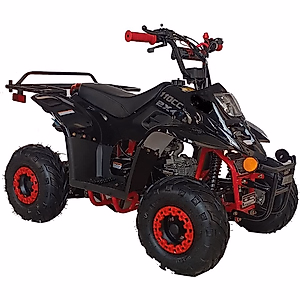 Motor HQ 110cc ATV Fully Automatic Four Wheelers 4 Stroke Engine 6" Tires Quads for Kids Blue Spider
