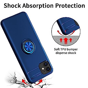 Arseaiy Case for Oppo Find X3/X3 Pro Phone Case Cover with Kickstand Carbon Fiber Silicone Bracket Phone Holder Shockproof Bumper Slim Fit Telephone Shell Blue
