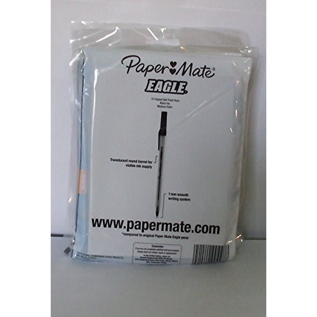 Paper Mate (Pack of 1) Eagle black Ball Point Pens, 10 Pieces per pack.