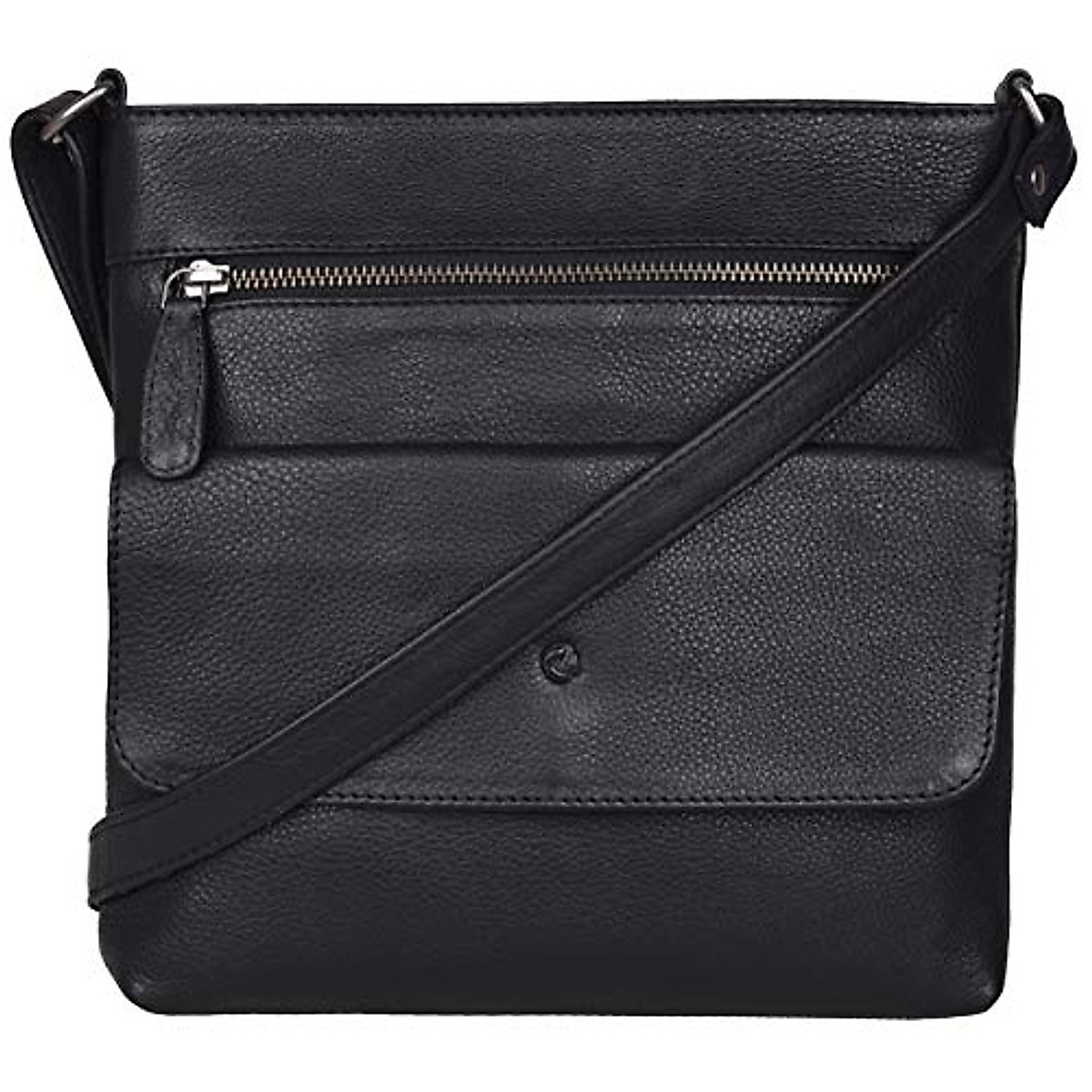ANTONIO VALERIA Piper Grainy Napa Black Premium Leather Crossbody Bag