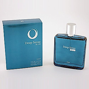 Prime Collection Deep Sense Blue Eau de Parfum for Men, 3.4 Ounce