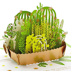 Hallmark Signature Paper Wonder Pop Up Thank You Card, Succulents (Nurses Day Card, Teacher Appreciation, Healthcare Worker Gift) (1299RZH1132)