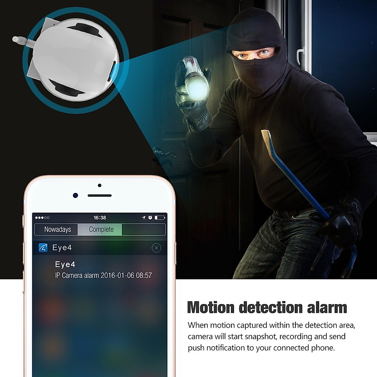 Indoor Security Camera, Cameras for Home Security with Phone App Pet Camera and Motion Detection, 2-Way Audio, Night Vision,Cat/Dog/Nanny/Baby Camera with Cloud Service