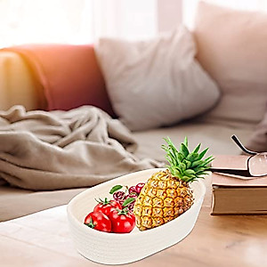 Cube Storage Bin 3pcs Cotton Rope Woven Storage Basket White Nesting Bins Sundries Organizing Basket Baskets Cat Box Gift Basket Empty for Home Office Decorative Tray