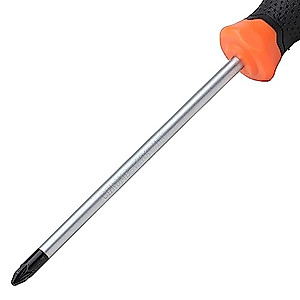 Pozi #2 Screwdriver, Chrome Shaft (Black Handle)
