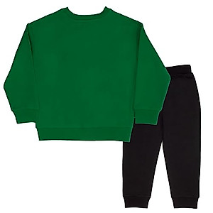 Nintendo Super Mario Bros Boys 2-Piece Set - Holiday Sweatshirt & Jogger Pants 2-Pack Bundle Set for Kids and Toddlers (Size 10-12, Green)