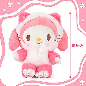 Datigur 10 Inch Cartoon Plush Toys, Cute Melody Stuffed Animal Pillow Doll Soft Cartoon Room Decor Anime Plush Figure Toy Perfect Birthday Party Favor Gifts for Girls Children Fans