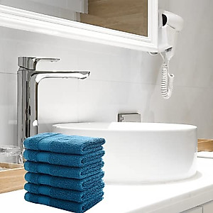 Wash Clothes for Bathroom - Cotton Face Towels Washcloths Bulk for Men or Women, 12 Pack Ultra Soft Bath Towels Set, Absorbent Hotel-Spa-Kitchen Multi-Purpose Face Cloth, Bath Wash Rags