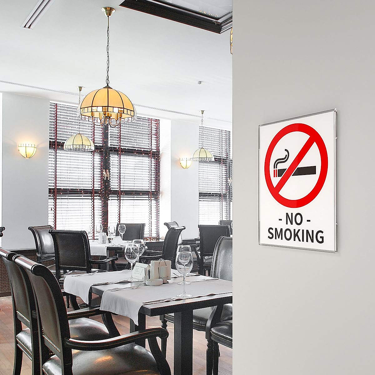 Niubee 8.5x11 inch Wall Mount Acrylic Sign Holder with Double Sided Adhesive Tape for Office, Home, Store, Restaurant-No Drilling (10 Pack)