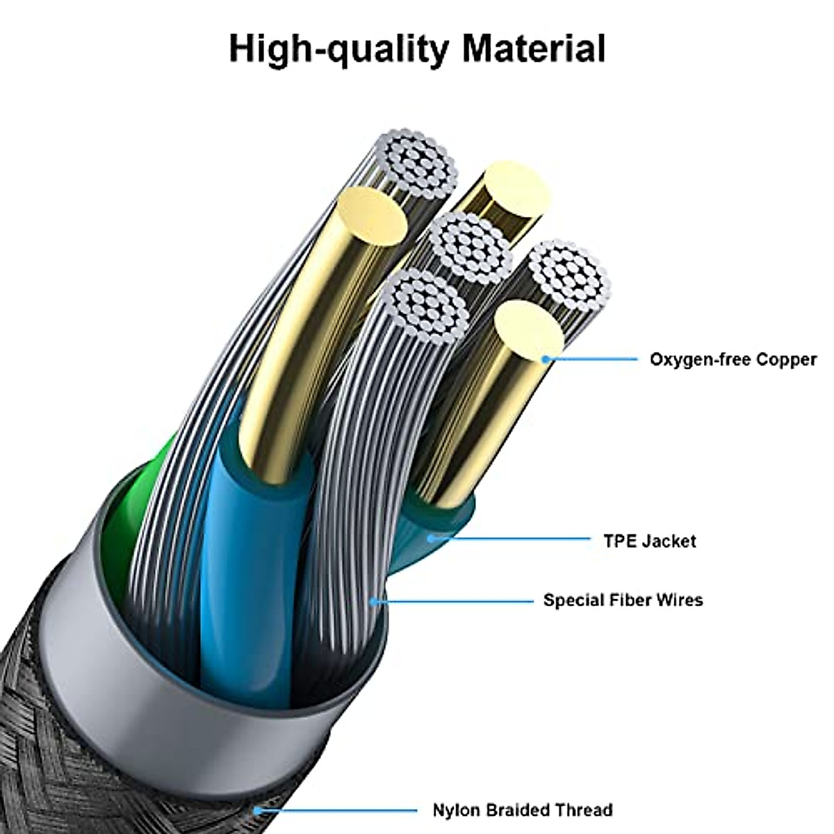 Arzweyk Male to Male Headphone Extension Cable, 3.5mm to 2.5mm Black Replacement AUX Extension Cord, 1.2M/4FT Audio Cable Compatible with Sennheiser HD447 HD437 HD202 HD212 Headset for ISO Android