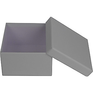 Cypress Lane Square Rigid Gift Boxes, a Nested Set of 4, 3.5x3.5x2 to 6x6x4 inches, small size(White)