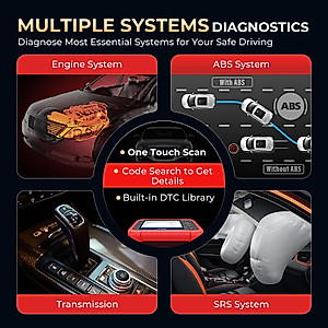 LAUNCH OBD2 Scanner CRP129X Elite V2.0, 12 Resets Scan Tool, Android 8.1, Multiple PIDs, AutoVIN, 4 System Diagnostic Scanner, Upgraded of CRP129X,CRP123X Car Scanner, Lifetime Updates, 5 Years Backup