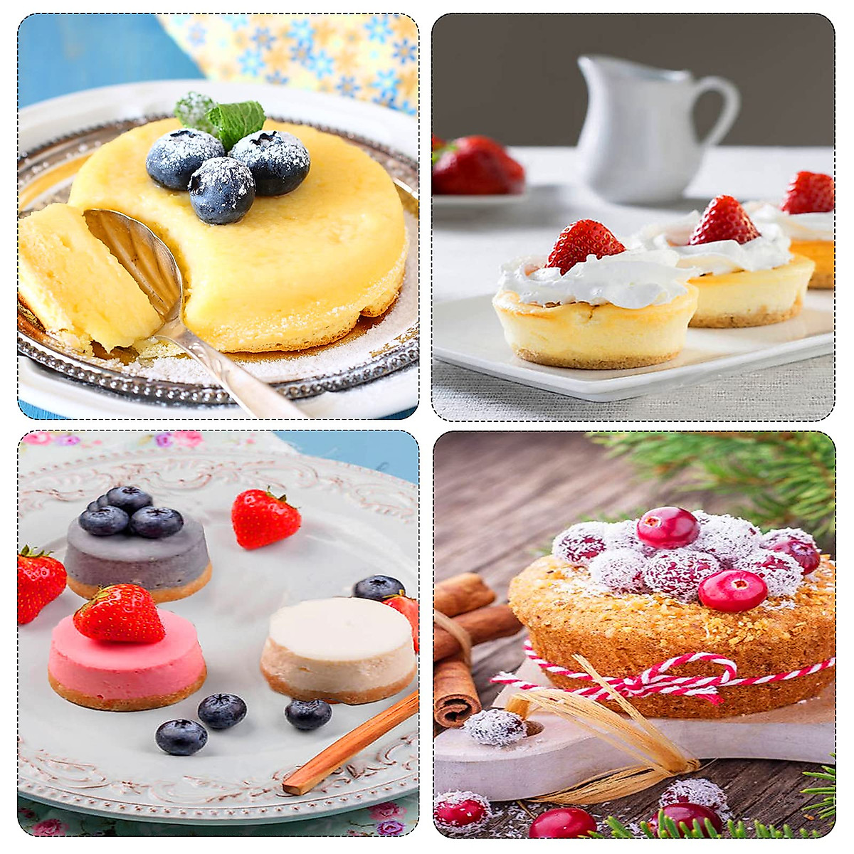 Ocmoiy Silicone Muffin Top Pans/Egg Molds for Baking Non-Stick 3" Round Silicone Mold for Muffins, Eggs, Tarts, Corn Bread, 6 Cavities Whoopie Pie Pan Pack of 3