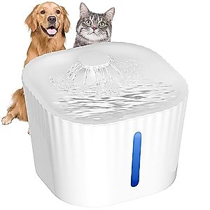 Cat Water Fountain, 101 fl oz/3L Automatic Pet Water Fountain with LED Light, Ultra-Quiet Dog Water Fountain, Activated Carbon Filter Pet Water Fountain for Cats, Dogs, Multi-Pet