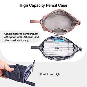 Gutliebe Pencil Case Multifunctional Pen Bag Pouch Pen Marker Case Pouch Bag Holder Small Cute Capacity for High Middle Primary School Student Teen Boy Portable (Black)
