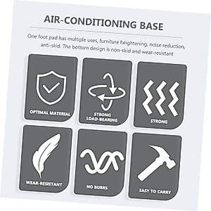 Yardenfun Air Conditioner Base Bracket Anti Vibration Washing Machine Support Stand for Mini Fridge Adjustable Base Washing Machine Stand Washer Stand White Plastic It Can Move Refrigerator