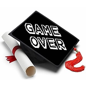 Game Over Grad Cap Topper, Grad Cap Decorations or Graduation Accessories