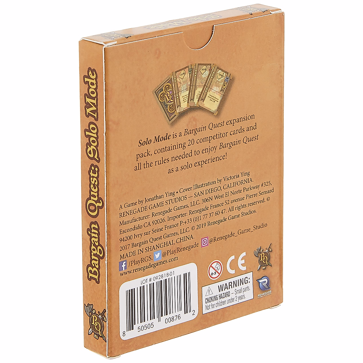 Renegade Game Studios Bargain Quest Solo Mode Expansion Game for Played Aged 8 & Up