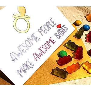 Awesome People Make Awesome Babies Cute and Sweet Congratulations Card - Funny Unique Handmade New Baby Card for New Mom Dad, Baby Shower Congrats Gift