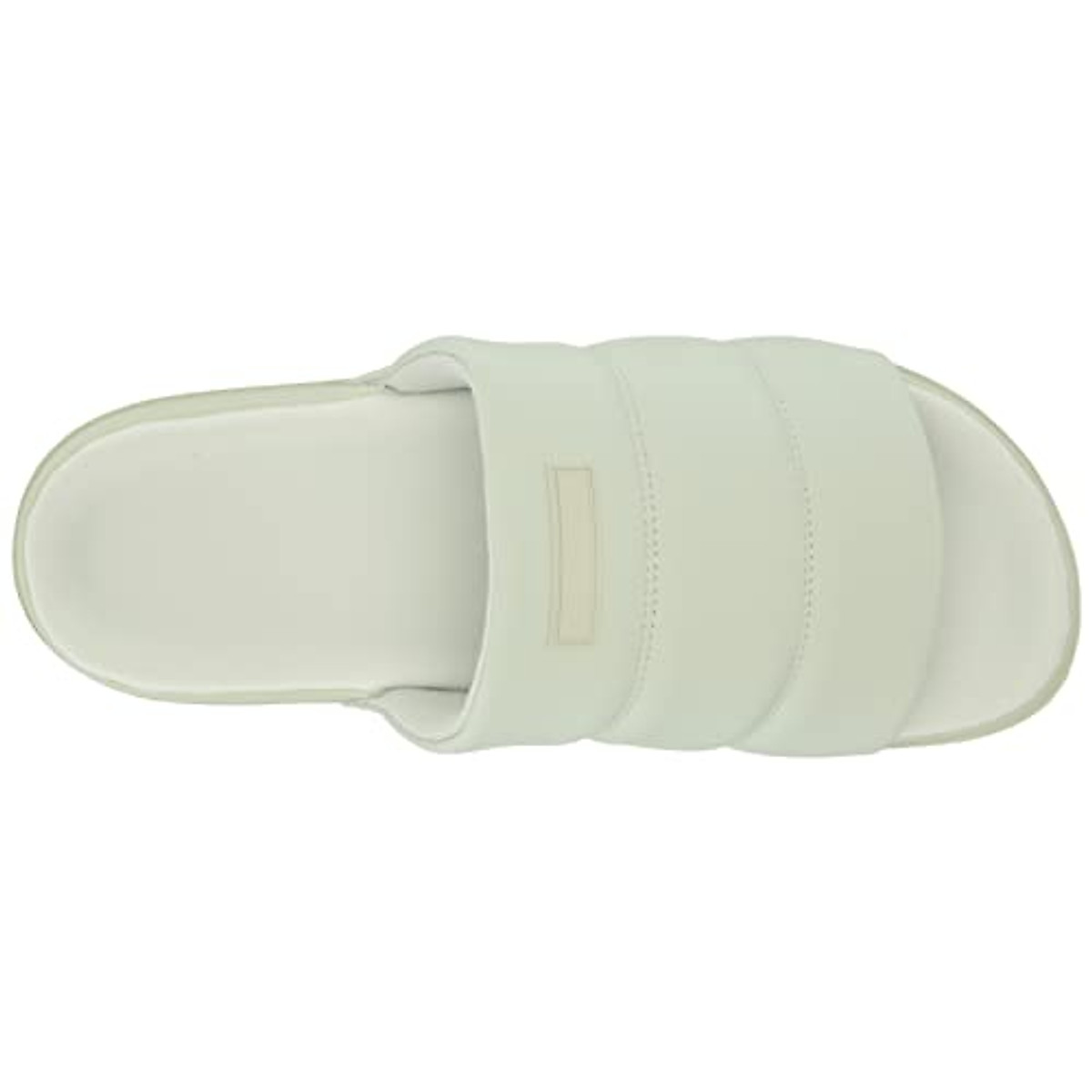 adidas Originals Women's Adilette Essential Slide Sandal, Linen Green/Linen Green/Linen Green, 8