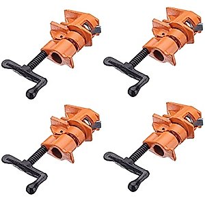 Y&Y Decor 4 PACK 3/4" Wood Gluing Pipe Clamp Set Heavy Duty PRO Woodworking Cast Iron