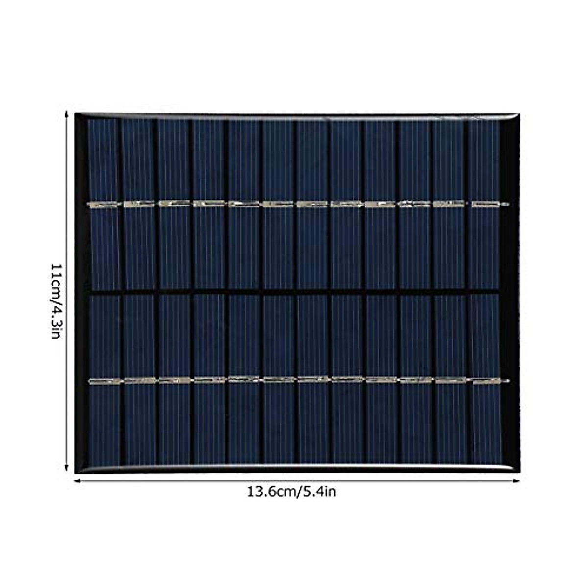 Yosoo Solar Panel Battery Charger, 2W 12V DIY Polycrystalline Silicon Solar Panel High-Efficiency Module Good Sealing Mini Solar Panel for Solar Light Science Project Charging