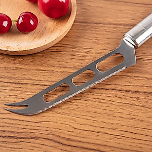 Vakitar Stainless Steel Three Holes Cheese Pizza Bread Cake Knife Kitchen Tools Easy To Carry