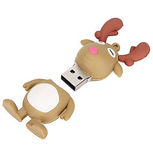 Kafuty-1 Christmas Elk USB Flash Drive,2GB-128GB Memory Stick Storage Thumb Pen Drive,Portable Christmas Novelty USB Flash Drive, for Family,Friends,Students,etc.(32G)