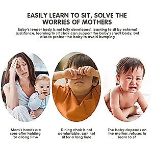 Petyoung Cute Baby Sofa Cover, Baby Support Seat Cover Washable Baby Learning Seat Plush Shell Chairs Cushion for Infants Toddler - NO Filling