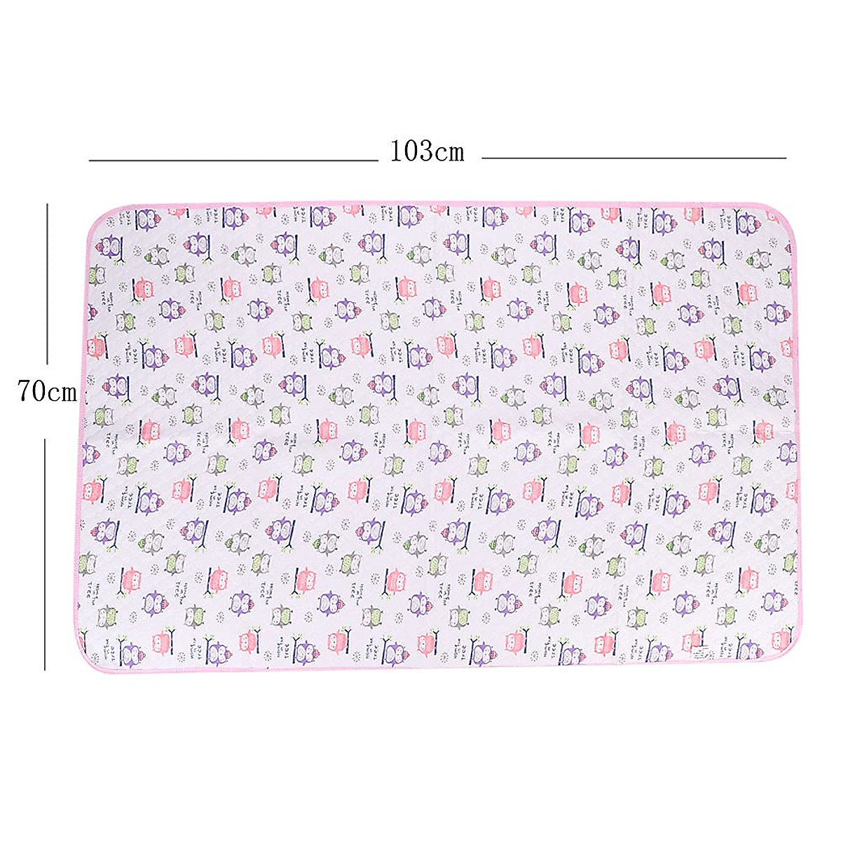 Baby Waterproof Bed Pad Reusable Bed Wetting Incontinence Cover Washable Mattress Pad Breathable Cotton Pee Pads Protector Heavy Absorbency Cartoon Urine Bed Underpad Toddler Dipper Changing Pad
