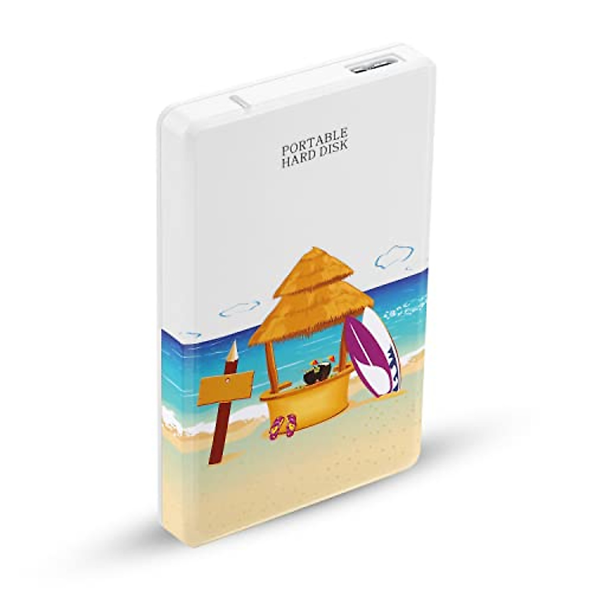 NRICO 2.5 inches Ultra Slim Portable External Hard Drive USB3.0 HDD Storage Mobile Hard Disk Compatible for PC, Mac, Desktop, Laptop (320GB, Beach)