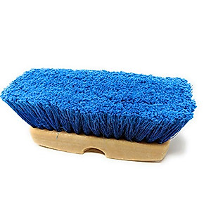 TERAVAN 8 Inch Blue Obround Medium Soft Flow Through Brush with Flagged Ends for RV's and Larger Vehicles
