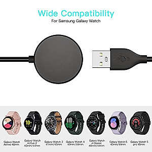 Compatible with Samsung Galaxy Watch Charger Cable (2 Pack)